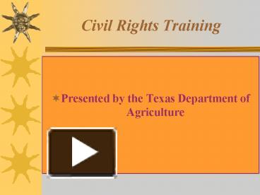 PPT – Civil Rights Training PowerPoint presentation | free to view - id ...