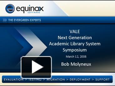 PPT – VALE PowerPoint presentation | free to view - id: 2531eb-ZDc1Z