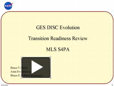 PPT – GES DISC Evolution PowerPoint presentation | free to view - id ...