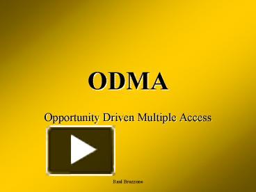 PPT – ODMA PowerPoint presentation | free to view - id: 2544c1-ZDc1Z