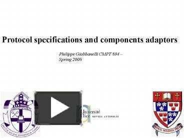 PPT – Protocol specifications and components adaptors PowerPoint ...