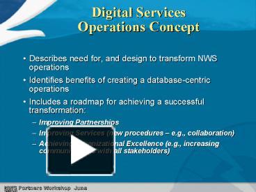 Digital Services Operations Concept presentation | free to download