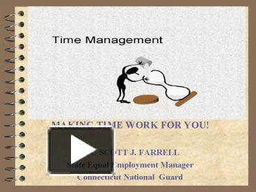 PPT – MAKING TIME WORK FOR YOU PowerPoint presentation | free to view ...