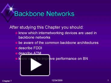 Backbone Networks presentation | free to view