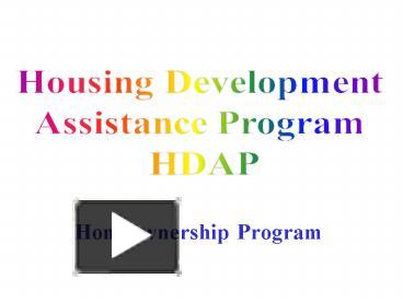 Homeownership Program presentation | free to view