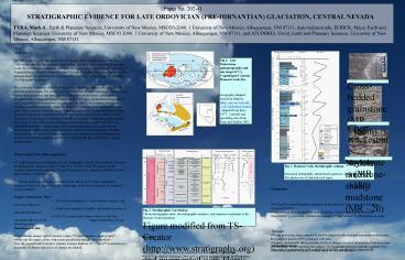STRATIGRAPHIC EVIDENCE FOR LATE ORDOVICIAN PREHIRNANTIAN GLACIATION ...