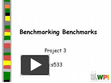 PPT – Benchmarking Benchmarks PowerPoint presentation | free to ...