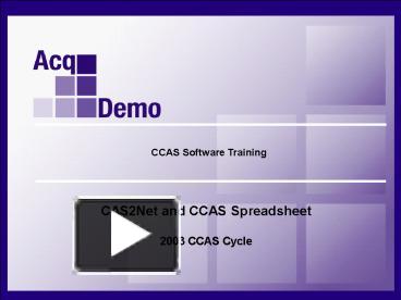 PPT – CAS2Net Training PowerPoint presentation | free to view - id ...