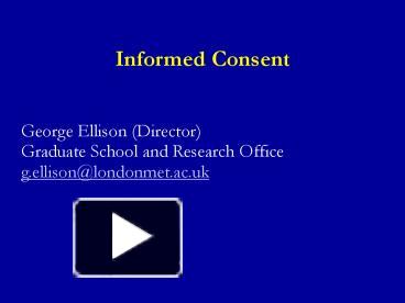 PPT – Informed Consent PowerPoint presentation | free to view - id ...