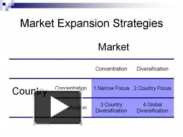Market Expansion Strategies presentation | free to download