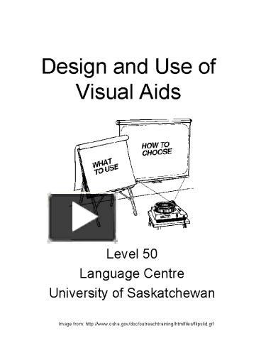 PPT – Design and Use of Visual Aids PowerPoint presentation | free to ...