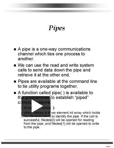 PPT – Pipes PowerPoint presentation | free to view - id: 2565eb-YTVkO
