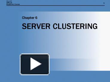 SERVER CLUSTERING presentation | free to view