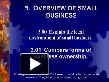 PPT – B' OVERVIEW OF SMALL BUSINESS PowerPoint presentation | free to ...