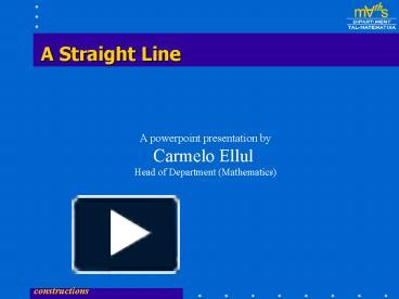 PPT – A Straight Line PowerPoint presentation | free to view - id ...