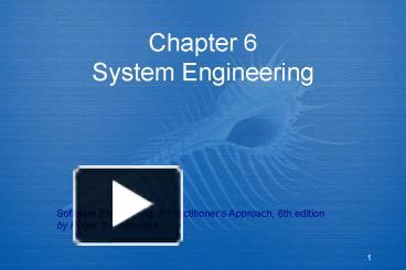 PPT – Chapter 6 System Engineering PowerPoint presentation | free to ...