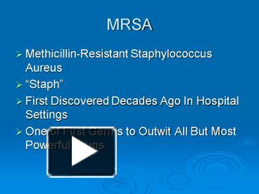 MRSA presentation | free to view