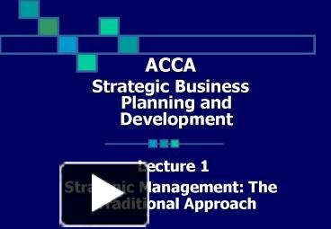 PPT – ACCA PowerPoint presentation | free to view - id: 257bec-ZDc1Z