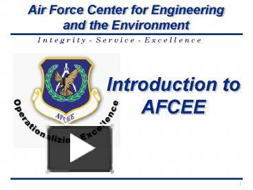 PPT – Introduction to AFCEE PowerPoint presentation | free to view - id ...