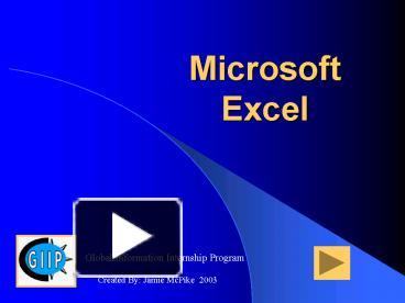 Microsoft Excel presentation | free to view