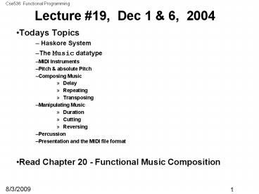 PPT – Lecture PowerPoint presentation | free to download - id: 25879-OWQ0M