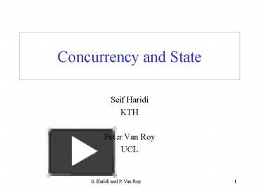 Concurrency and State presentation | free to view