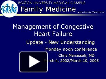 Management of Congestive Heart Failure presentation | free to view