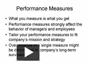 PPT – Performance Measures PowerPoint presentation | free to view - id ...