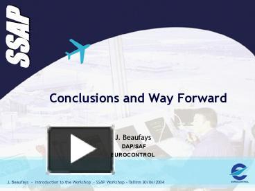 Conclusions and Way Forward presentation | free to view