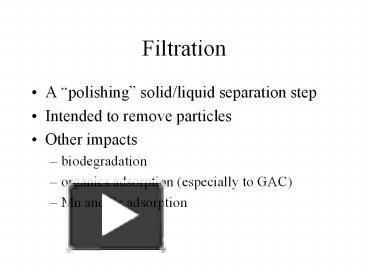 PPT – Filtration PowerPoint presentation | free to download - id ...