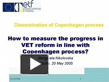 PPT – Dissemination of Copenhagen process PowerPoint presentation ...