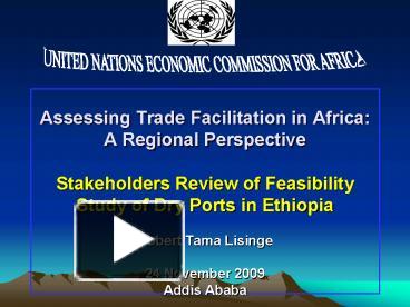 PPT – Assessing Trade Facilitation in Africa: A Regional Perspective ...