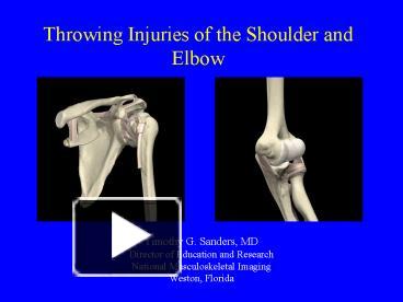 PPT – Throwing Injuries of the Shoulder and Elbow PowerPoint ...