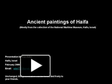 Ancient paintings of Haifa presentation | free to view