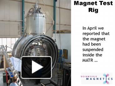 The Alpha Magnetic Spectrometer presentation | free to view