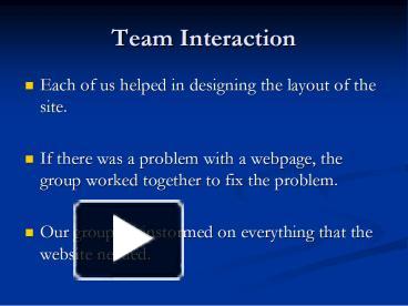 PPT – Team Interaction PowerPoint presentation | free to view - id ...