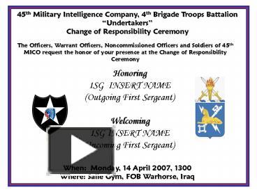 45th Military Intelligence Company, 4th Brigade Troops Battalion ...