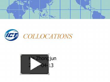 COLLOCATIONS presentation | free to view