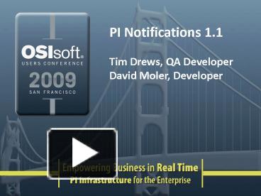 PPT – PI Notifications 1'1 PowerPoint presentation | free to view - id ...