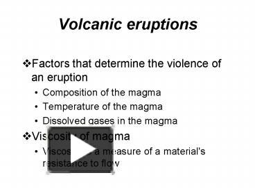 Volcanic eruptions presentation | free to download