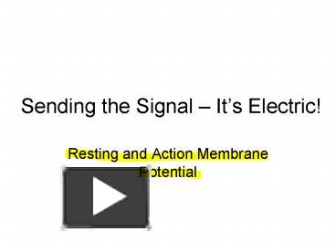 Sending the Signal Its Electric presentation | free to view