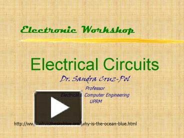 Electronic Workshop presentation | free to view