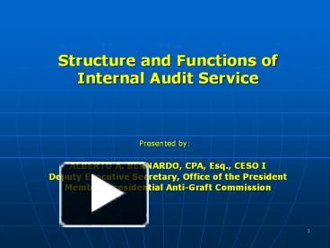 Structure and Functions of Internal Audit Service presentation | free ...