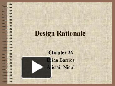 PPT – Design Rationale PowerPoint presentation | free to download - id ...
