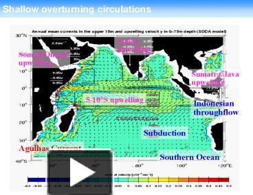 PPT – Structure and Dynamics of the Surface Branch of the Meridional ...