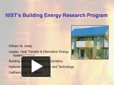 NIST presentation | free to view