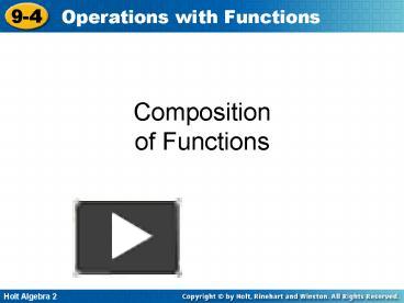 Composition of Functions presentation | free to view