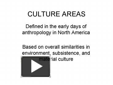 CULTURE AREAS presentation | free to download