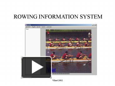 PPT – ROWING INFORMATION SYSTEM PowerPoint presentation | free to view ...