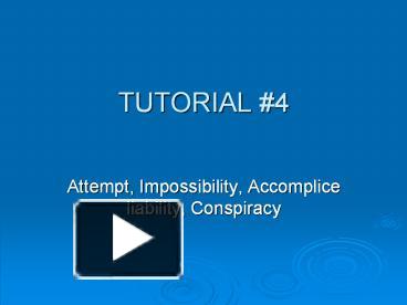 PPT – Attempt, Impossibility, Accomplice liability, Conspiracy ...